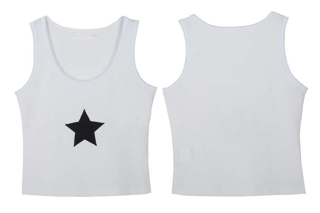 STAR EMBROIDERED TANK TOP