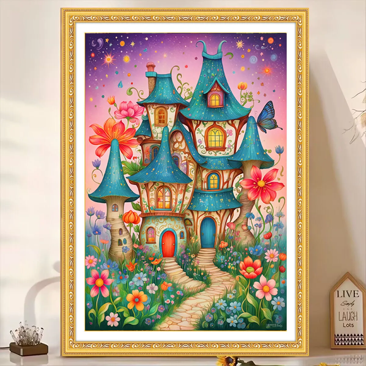 [Mona Lisa]Fairy Tale Castle 11CT Pre-stamped Canvas(50*70cm) Cross Stitch