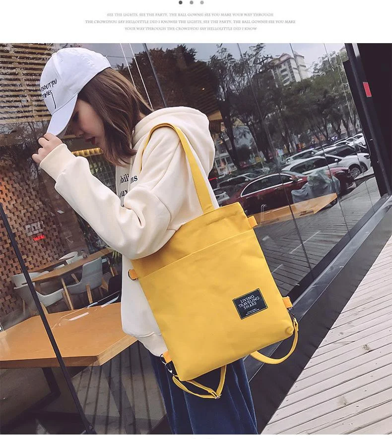 Patch Double Pocket Tote Bag