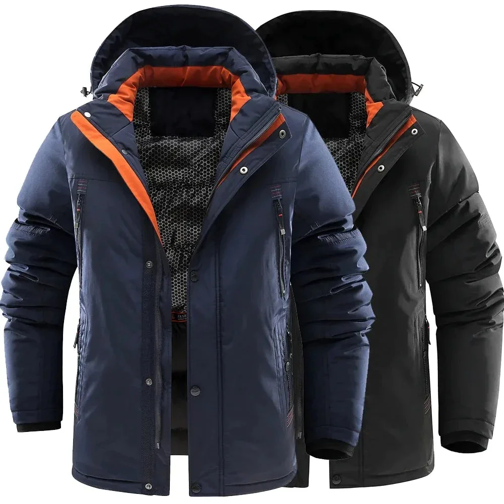 Men's Winter Hooded Heavy Duty Down Jacket