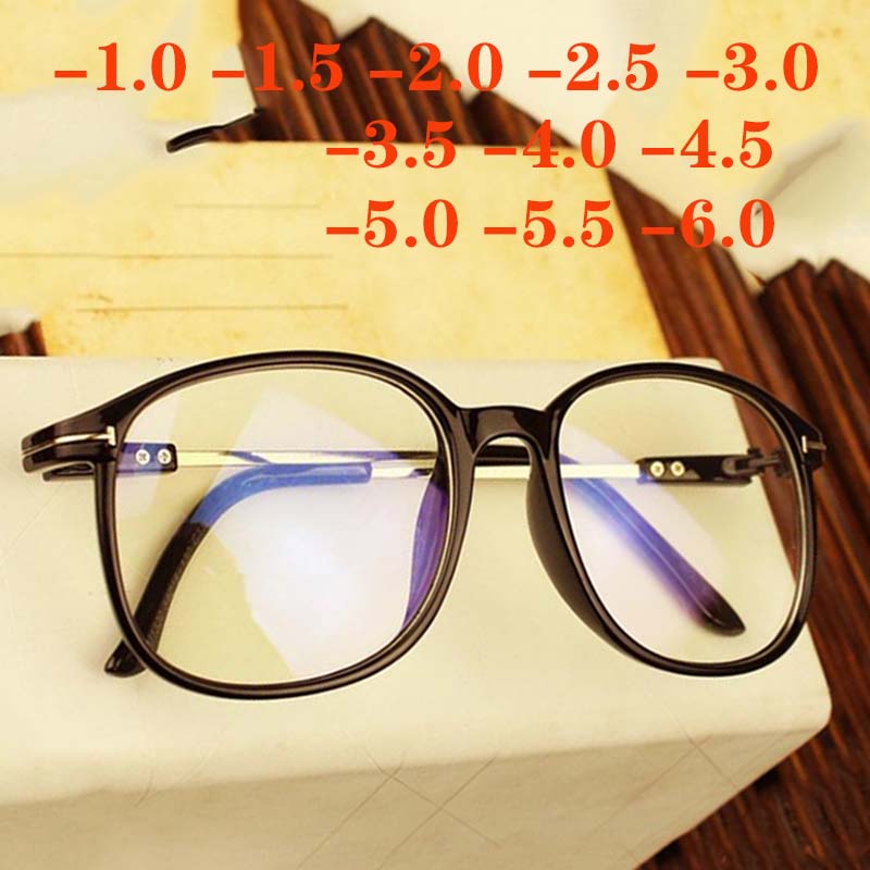 Retro Big Oversized Frame Myopia Eyeglasses -1.0 -1.5 -2.0 To -6.0 ...