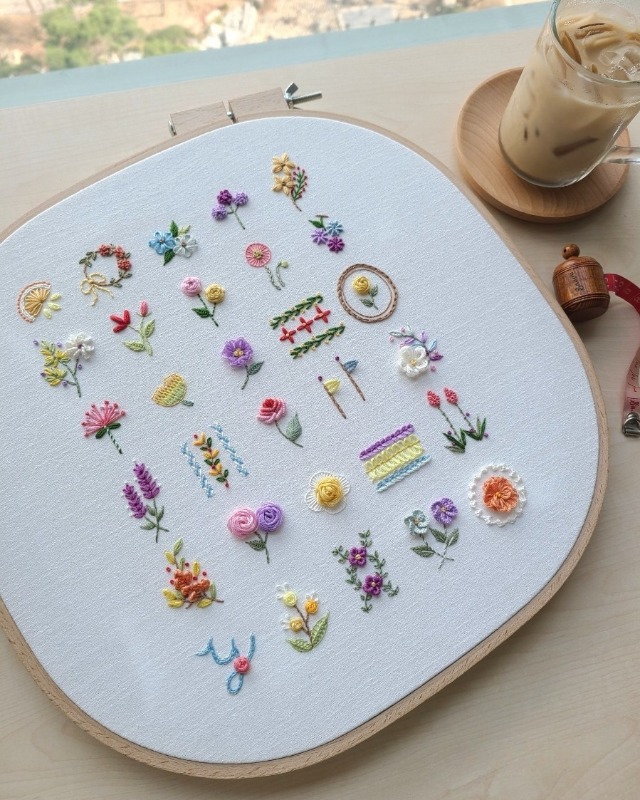 Miniature Floral Embroidery Kit