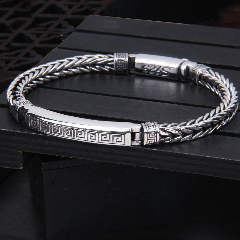 925 Sterling Silver Keel Braided Bracelet