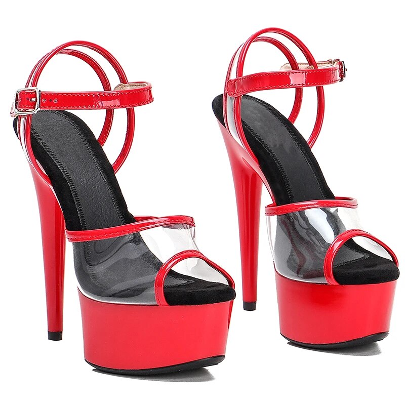 TAAFO 15CM/6Inch Women's Platform Sandals Party High Heels Shoes Pole ...