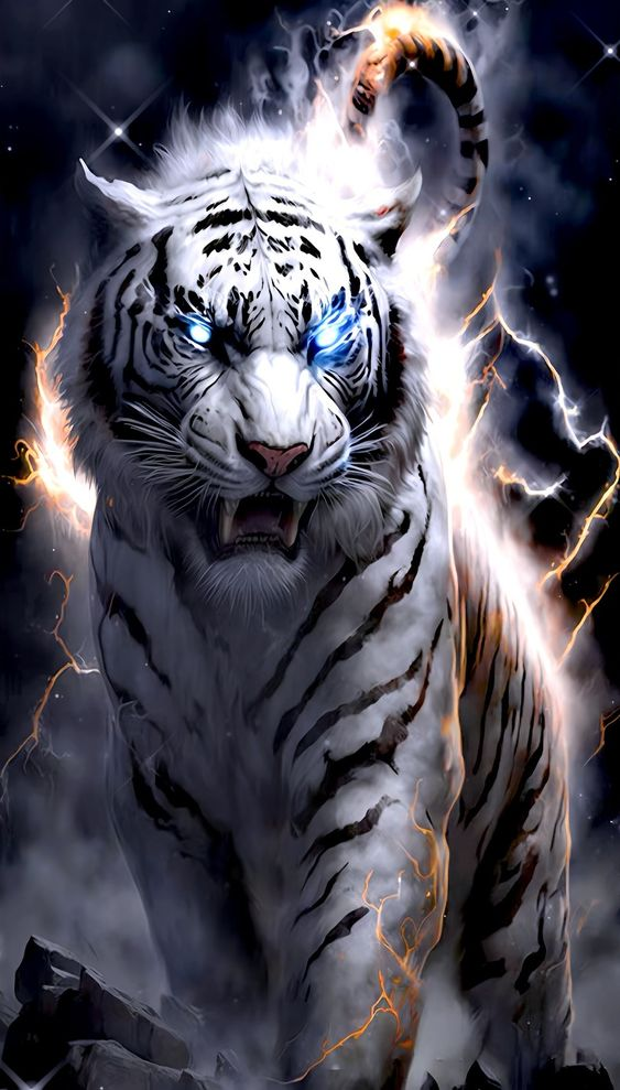 AB Diamond Painting - White Tiger (40*70CM)