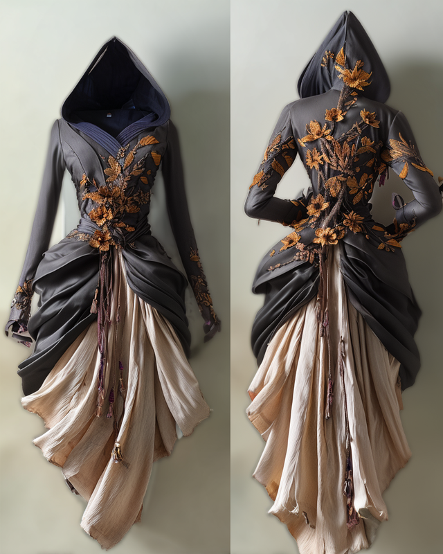 Cosplay Halloween Exaggerated Contrasting Cape Coat 0e54