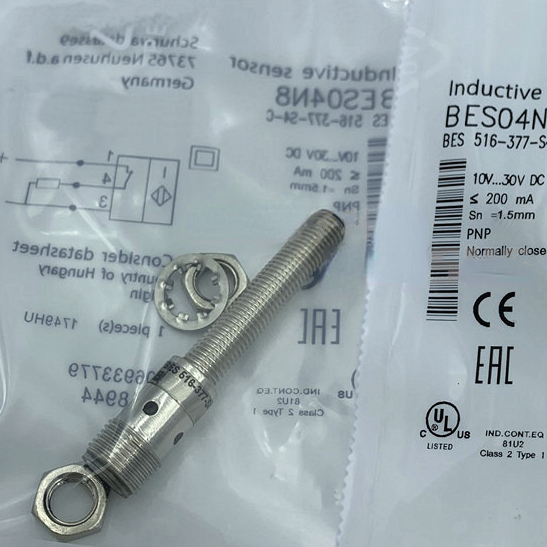 Proximity Switch BES04N8 BES 516-377-S4-C Plug in M8 to 12 DC PNP ...