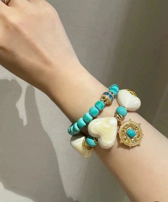 Modern Multicolor Copper Alloy Cheese Milk Cap Love Charm Bracelet