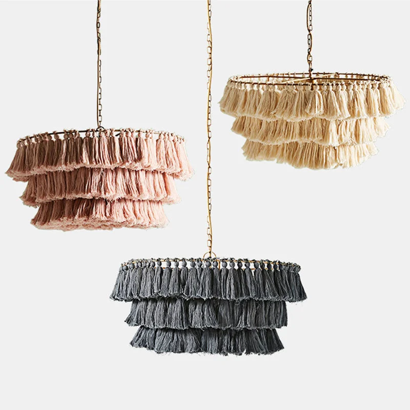 Arturest Pendant Light INS Creative DIY Woven Rope Pendant Lampshade