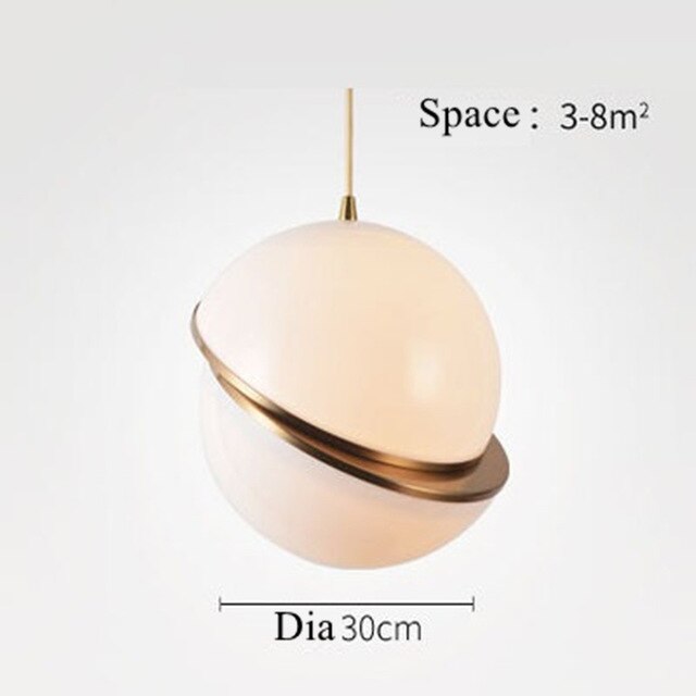 Modern Metal Round Balls Pendant Lights Creative Globe Moon Brass ...