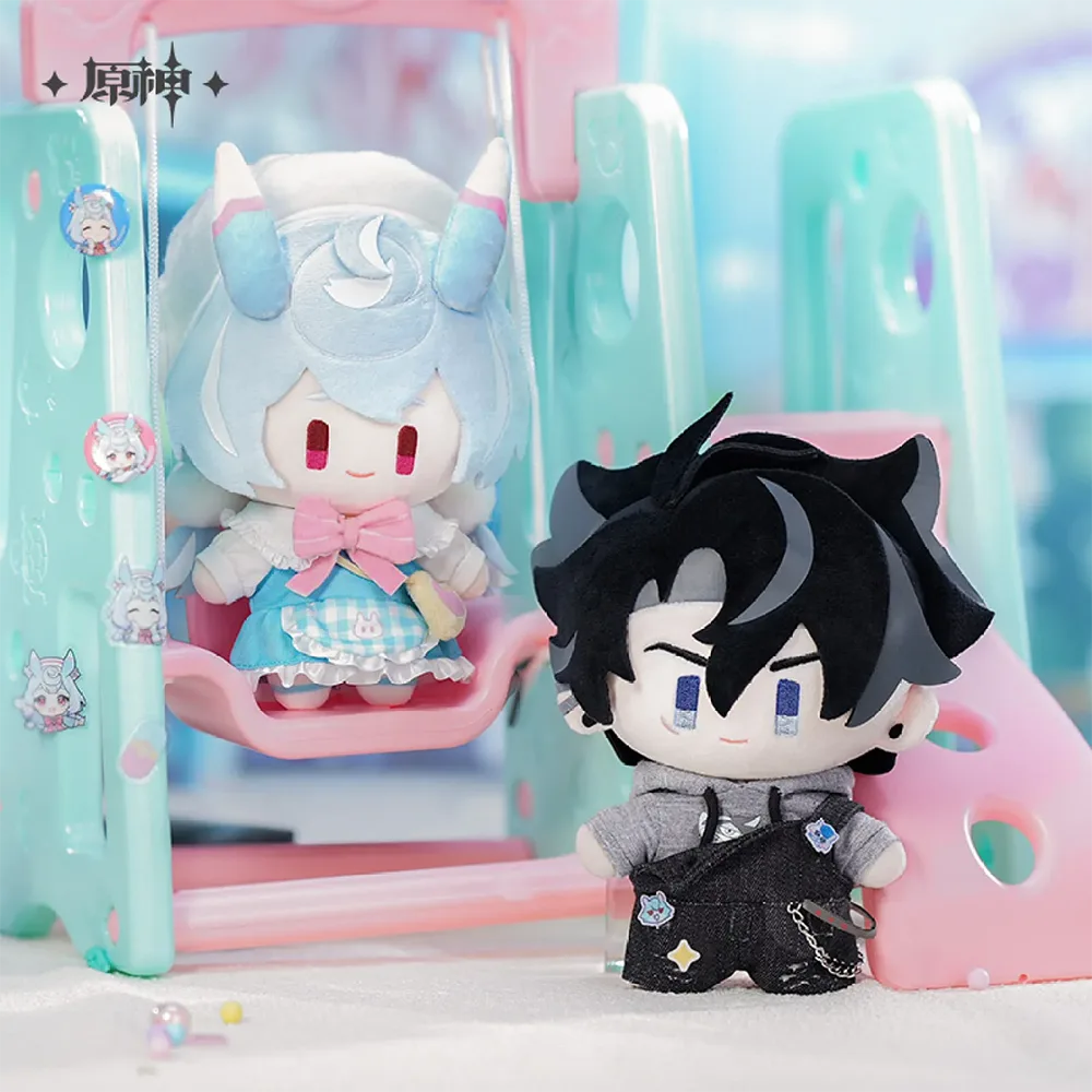 Genshin Impact Sigewinne & Wriothesley Character Plush Dress up Doll ...