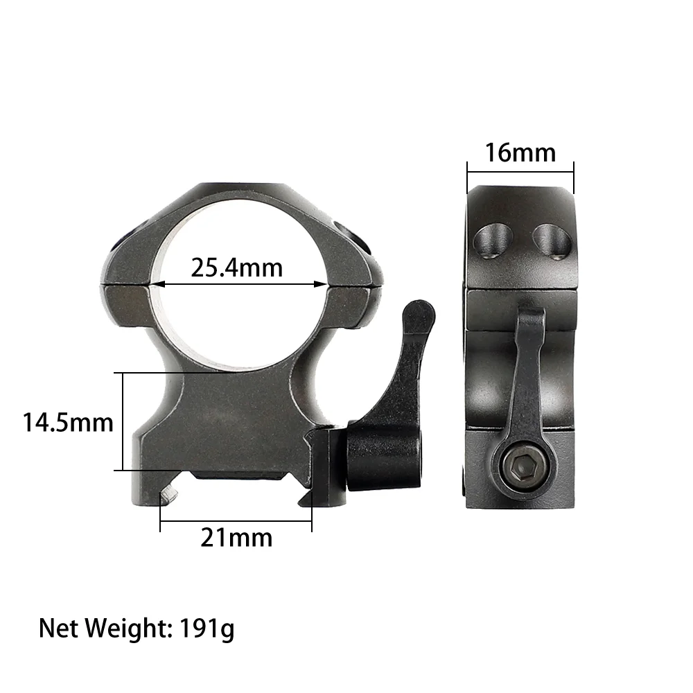 ohhunt® 25.4mm 30mm Picatinny Rifle Steel Scope Rings Mount Low Medium ...