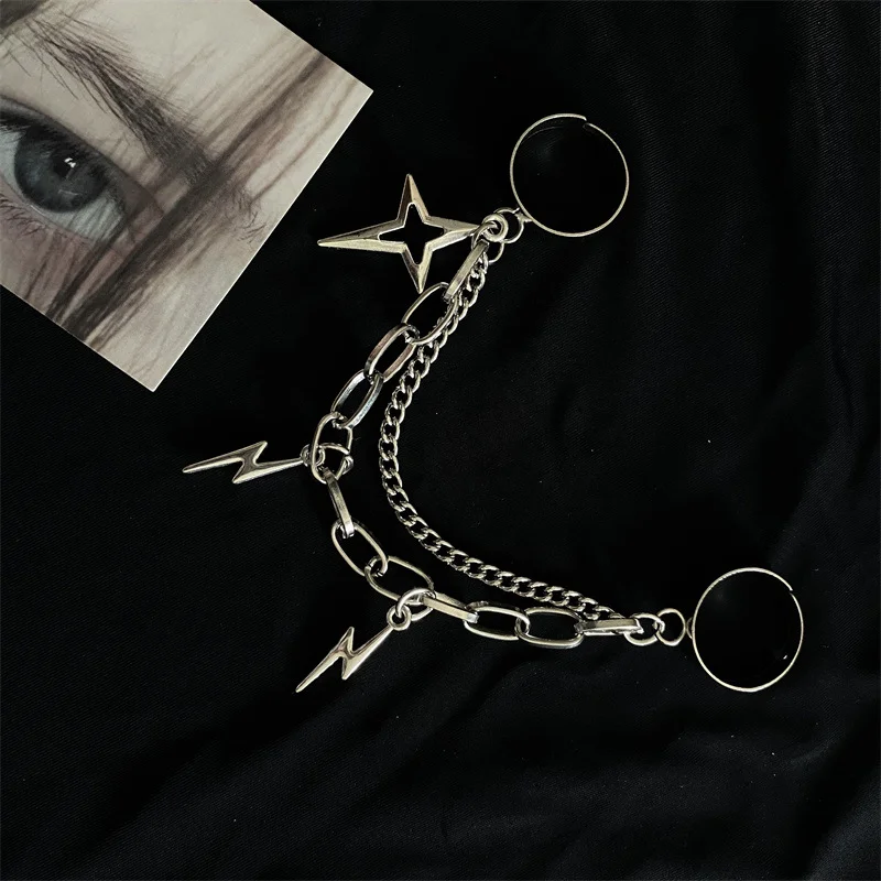 DARK CHAIN DOUBLE OPEN RING