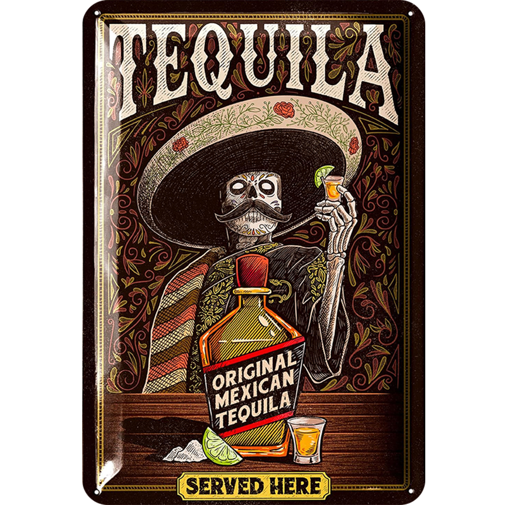 Tequila Serviced Here - Metal Tin Signs(8*12Inch/12*16Inch)