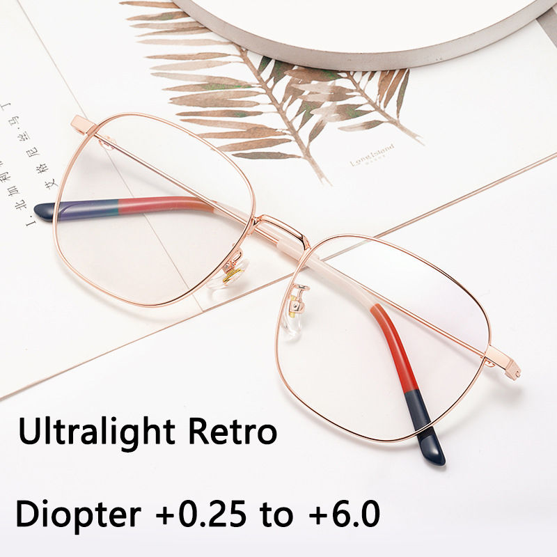 Design Retro Pure Titanium Reading Glasses Unisex High Quality Full ...
