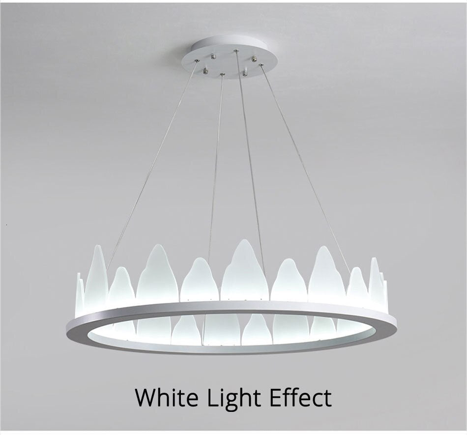 White New Design Round Pendant Lights 36w For Living Room Dining Room ...