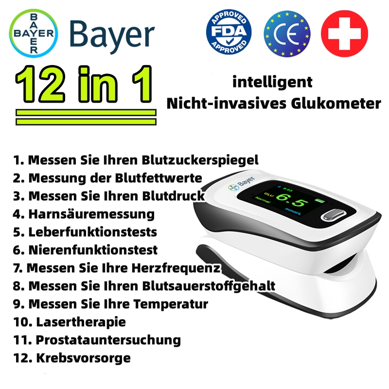 【12 in 1】Das neueste nicht-invasive intelligente Blutzuckermessgerät ...