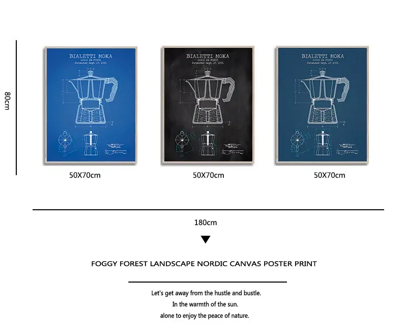 Nigikala Coffee Pot Patent Posters and Prints Bialetti Moka Poster ...