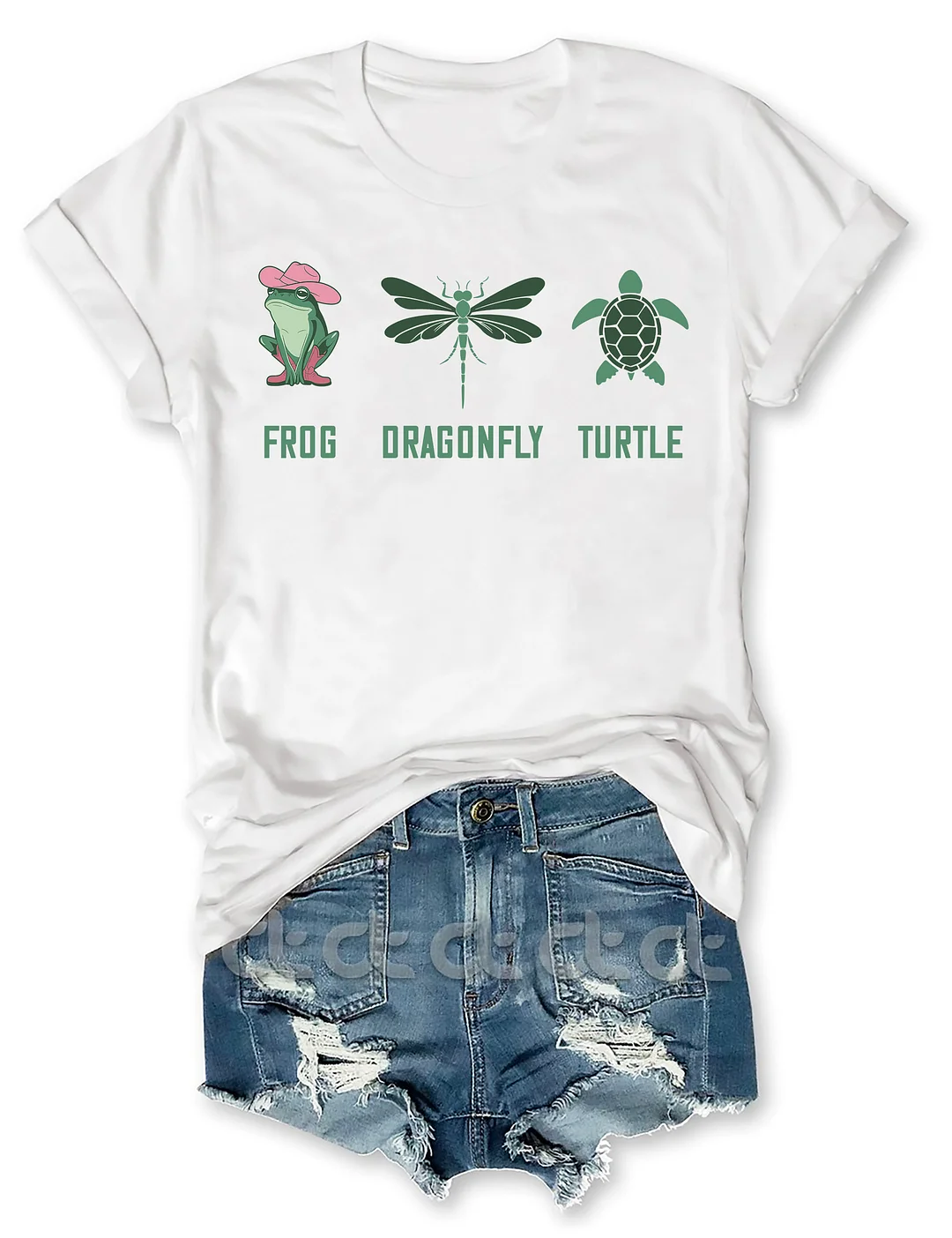 Frog Dragonfly Turtle T-Shirt