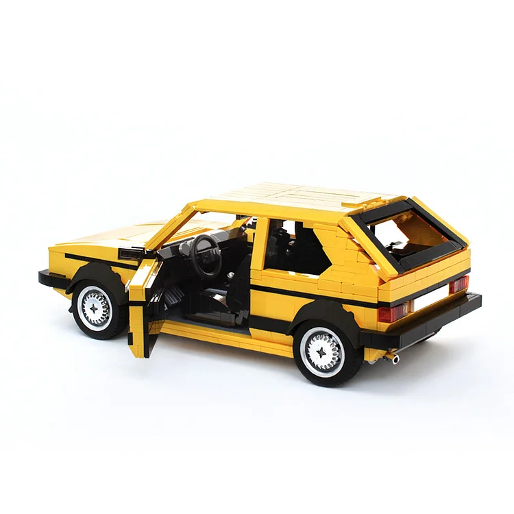 Buildmoc Racing Car Blocks Yellow Sonic Golf MK1 Compatible Super Car