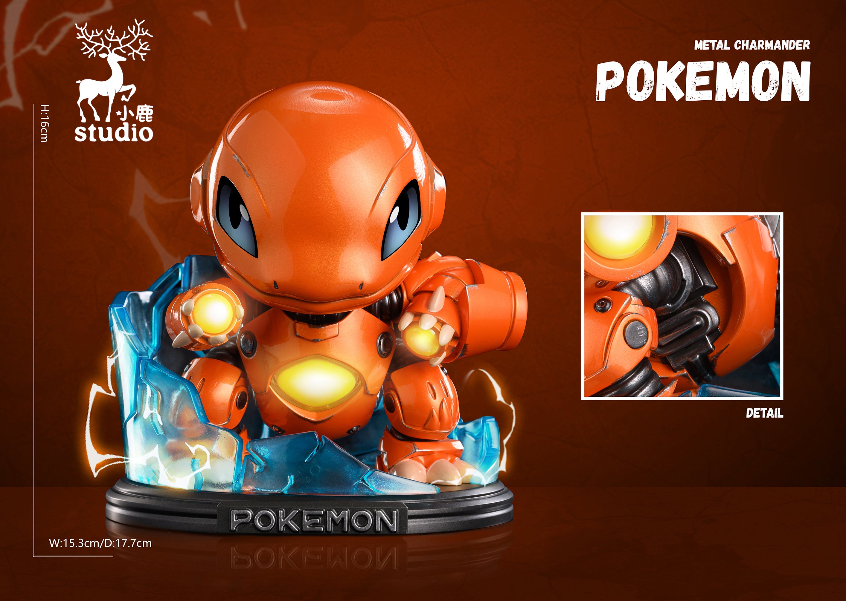 Mechanical Charmander with LED - Pokemon Resin Statue - Xiao Lu Studio ...