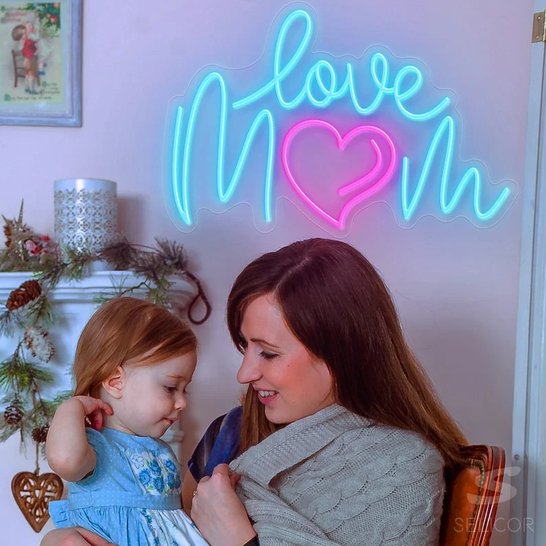 MOM Neon LED Neon Sign for Mother’s Day gifts, Neon Sign Custom with ...