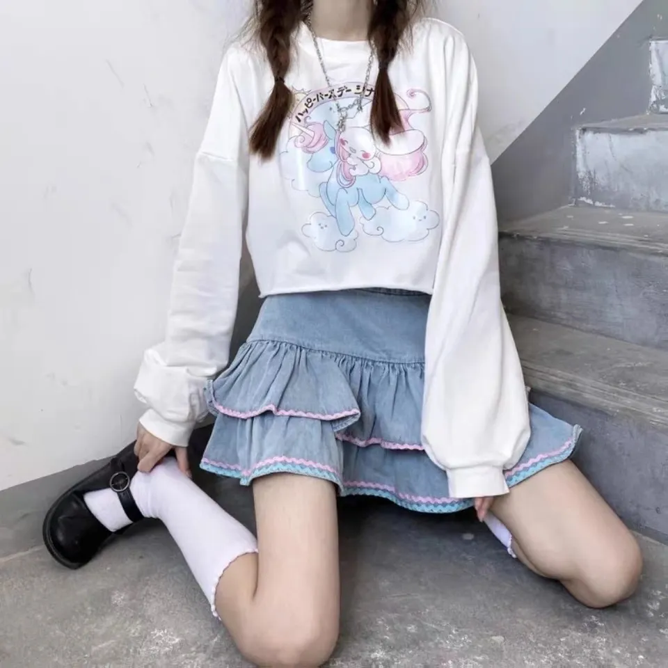 JK DENIM PLEATED SKIRT
