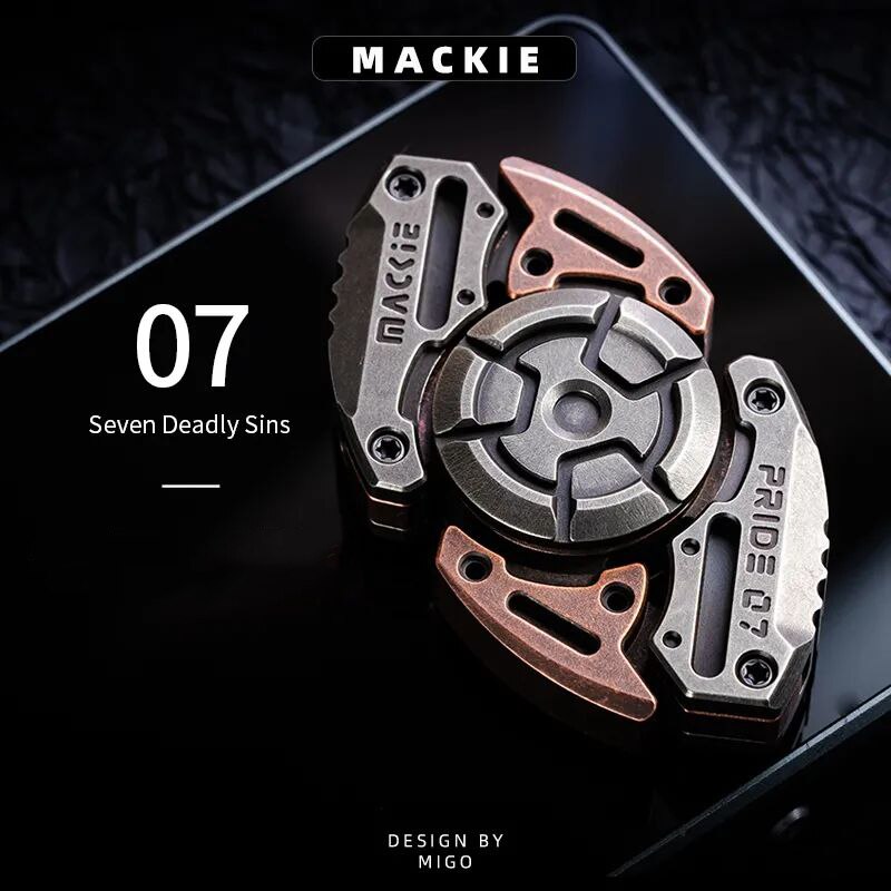 MACKIE Fidget Spinner Seven Deadly Sins Metal Slider Fidget Stress Releiver