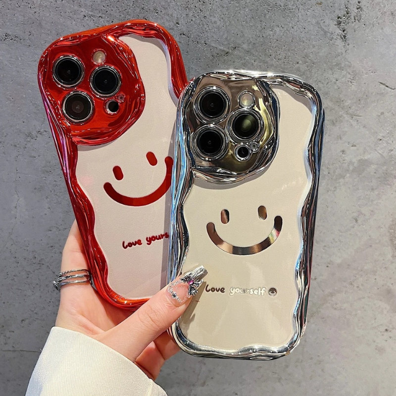 Fashionable Curved Edge Smiley Phone Case