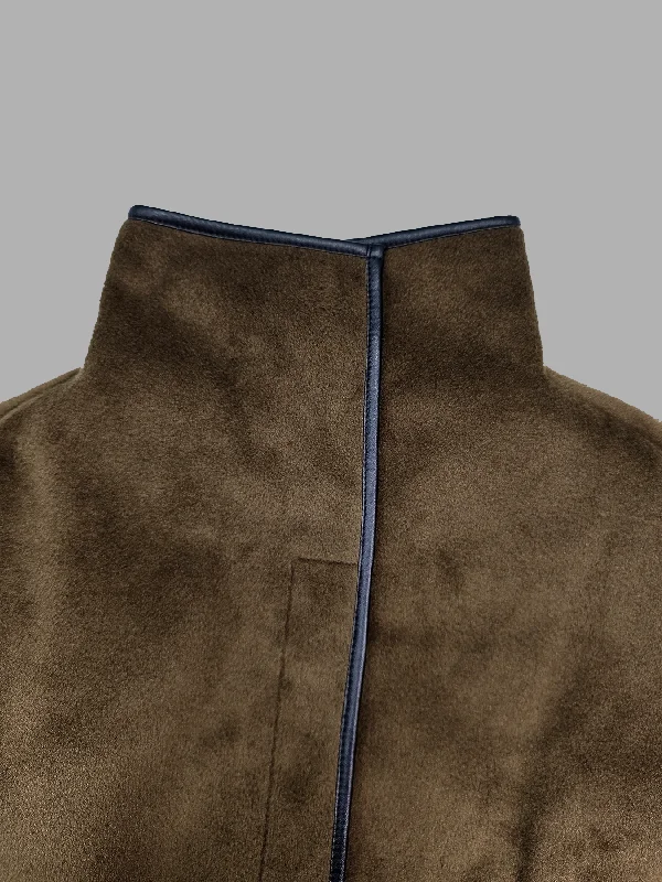 Vintage Loose Solid Color Stand Collar Jackets