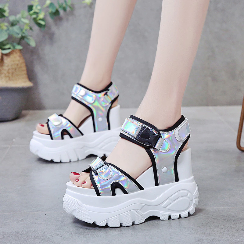 Yyvonne Platform Sandals Muffin Bottom 2022 Symphony Chunky Super High ...