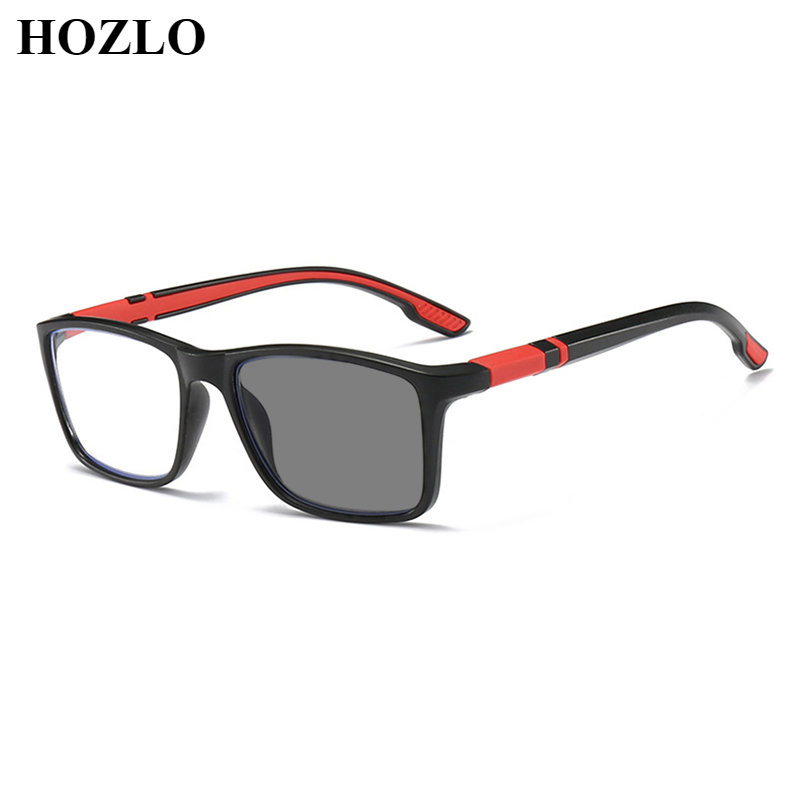 Men Rectangle Photochromic Reading Sunglasses Women Presbyopic Dark ...
