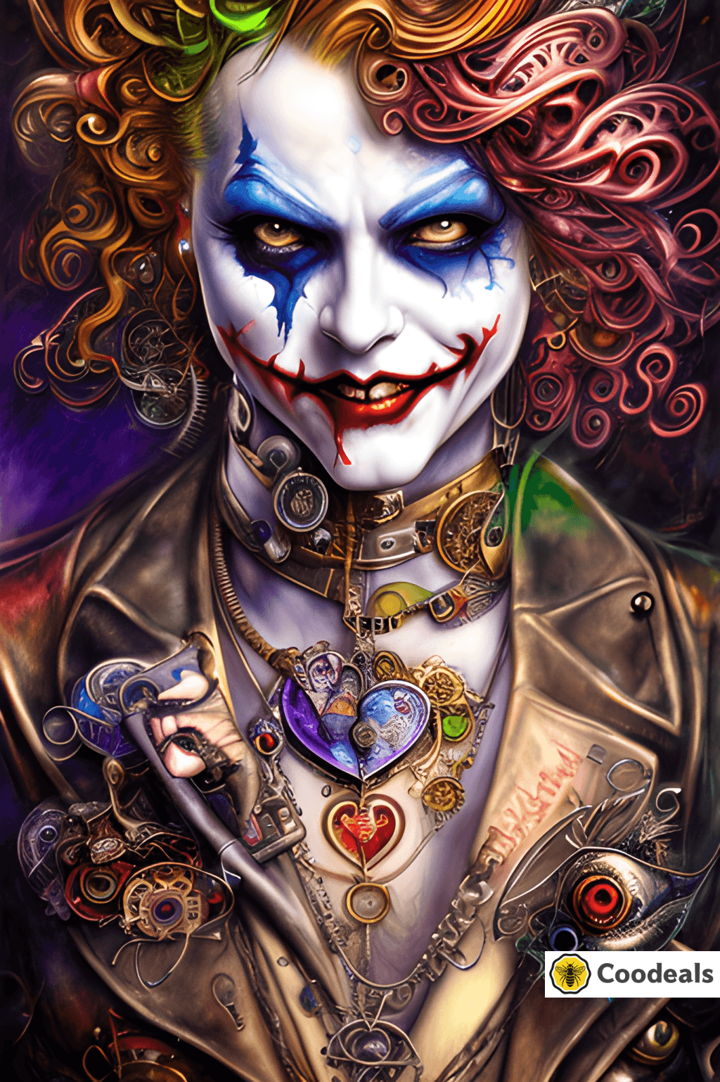Steam Punk Clown (canvas) full round or square drill diamond painting