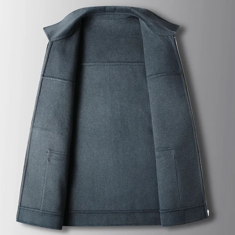 Autumn And Winter Zipper Business Casual Wool Premium Jacket