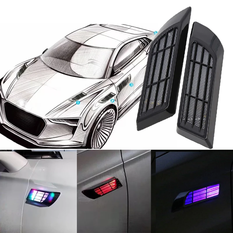 Car Leaf Panel Solar Warning Light（solar charging）