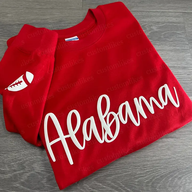 Custom Football Team Game Day Puff Sweatshirt