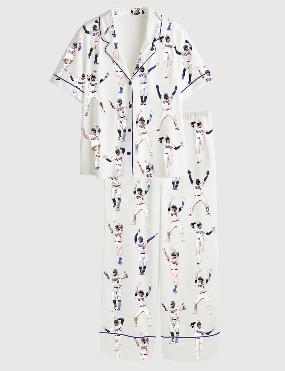 Women's Dodgers Baseball Pajama Set