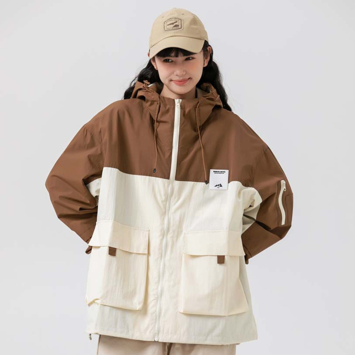 Unisex Jacket Autumn Stitching Contrast Color Jacket