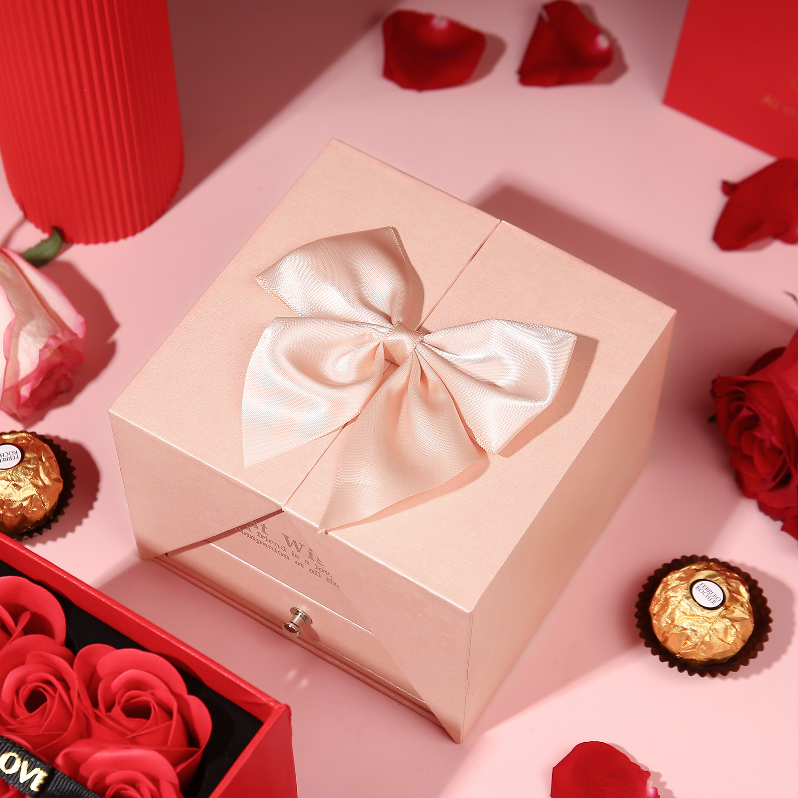 Kettenmachen Rose Geschenkbox Schmuck Box Geschenkbox mit Schleife 16.89