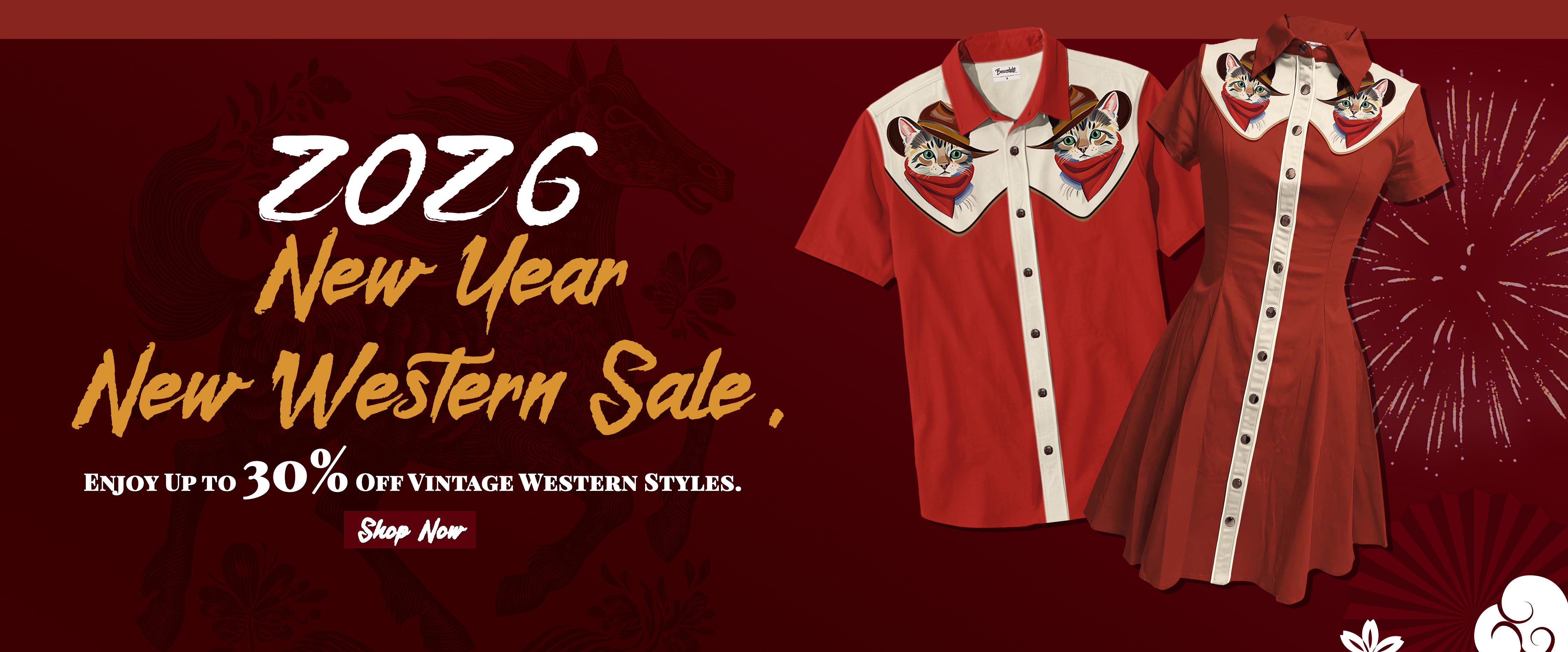 Boozelele® Men’s Hawaiian Shirts & Women’s Western Dresses–100% Cotton