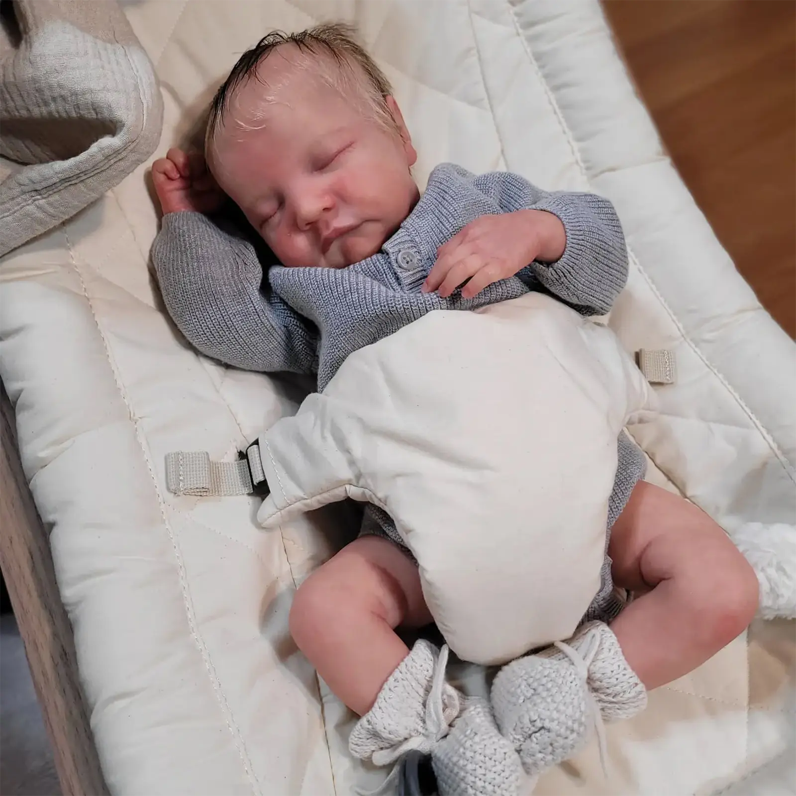 [New] 20" Sleeping Reborn Boy Cute Truly Handmade Reborn Doll Aluck