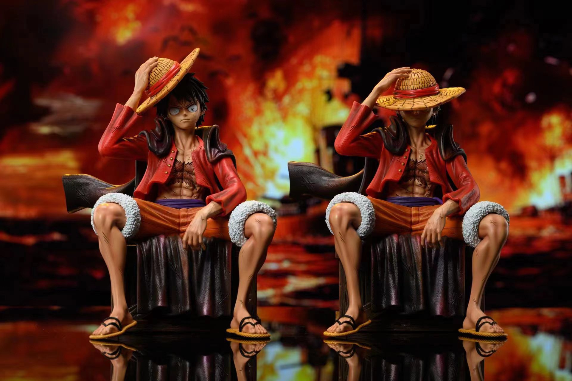 Sitting Monkey D. Luffy - ONE PIECE Resin Statue - Dream Box Studio