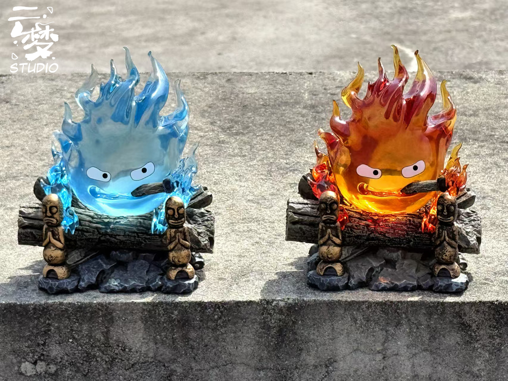 Calcifer with LED - Howl's Moving Castle Resin Statue - Yun Meng Studio