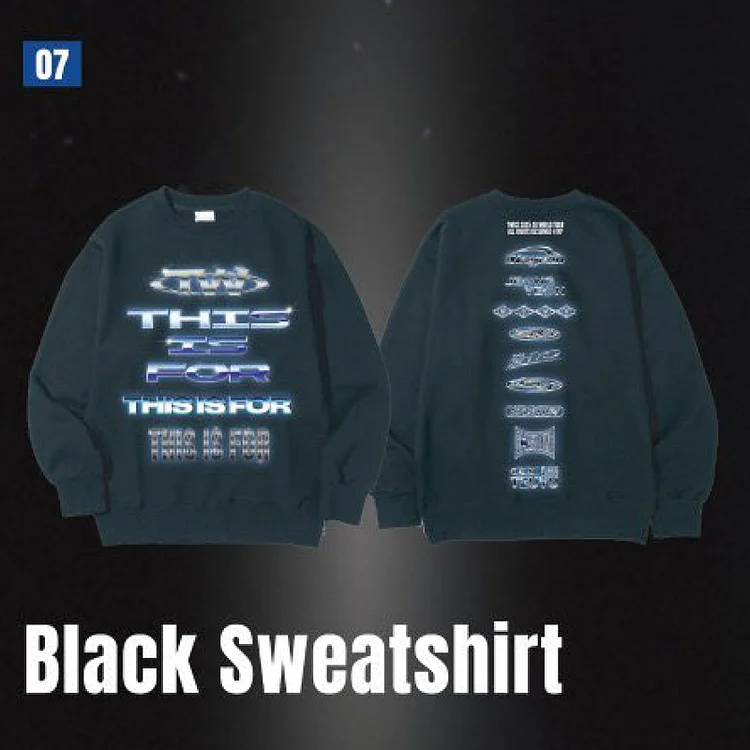 2026 Twice This Is For World Tour Black Crewneck Sweatshirt