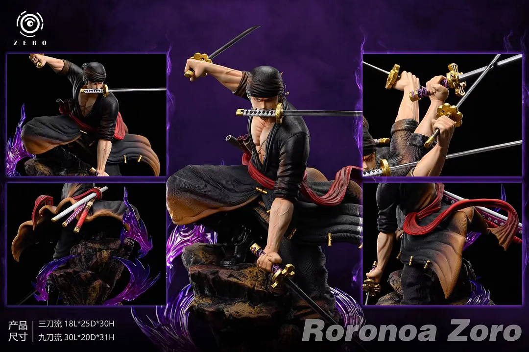 Three Sword Style & Nine Sword Style Roronoa Zoro - ONE PIECE Statue ...