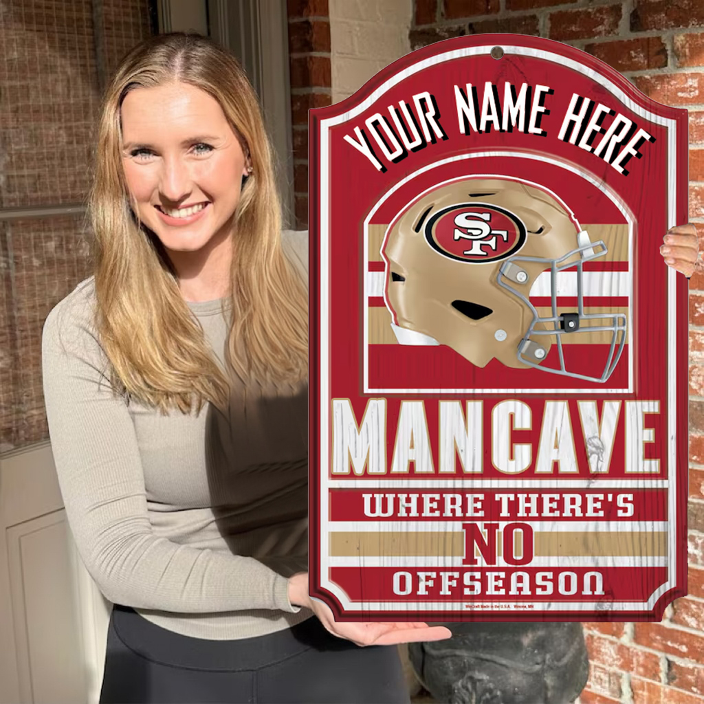 Personalized San Francisco 49ers Man Cave Wood Sign