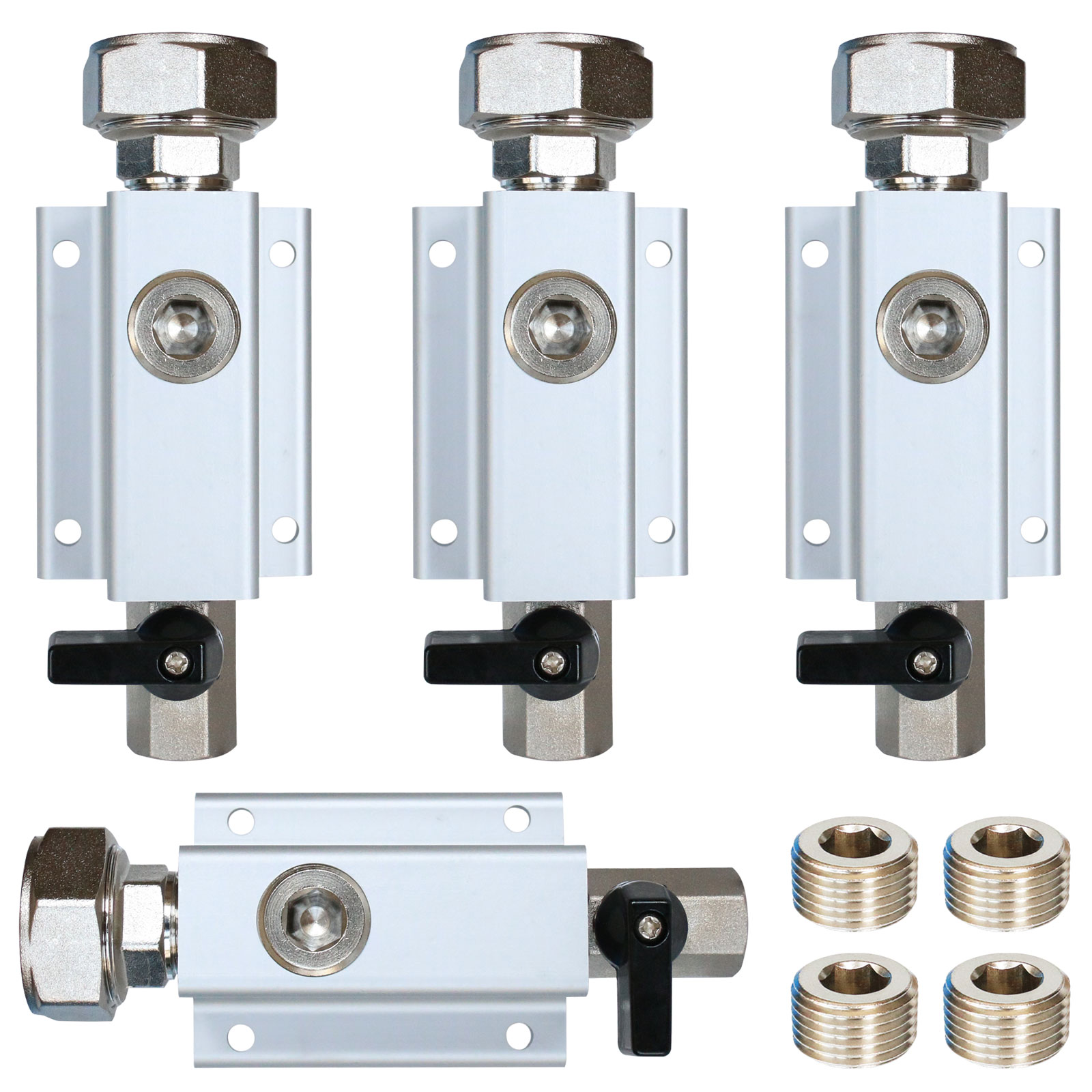 4PCS 3/4'' Compressed Air Outlet Kit, 1/2 Inch NPT Outlet Port, Only ...