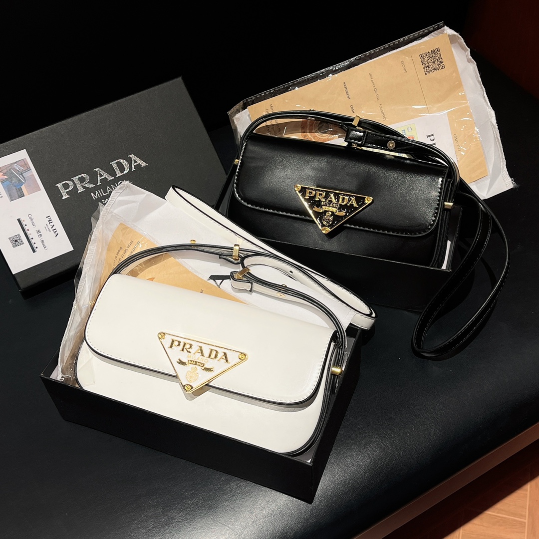 Prada Official Metal Prada Monogram Logo Bag Crossbody Fashion Online Store