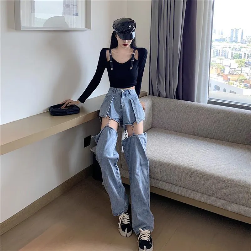 DETACHABLE SHORTS JEANS