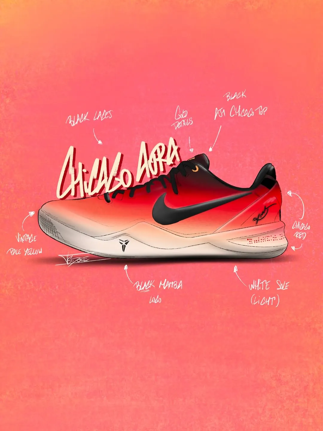 CUSTOMIZE KOBE 8 CHICAGO AURA